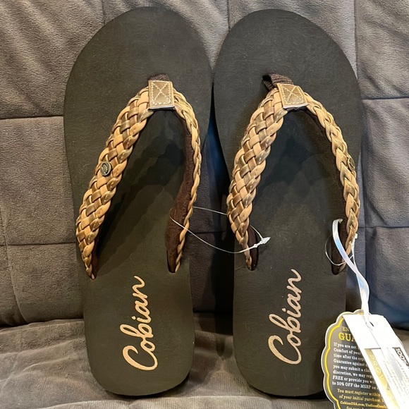 Cobian | Shoes | Nwt Cobian Womens Sz 1 Braided Bounce Natural Flip ...
